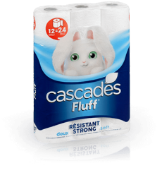 100% Recycled Bathroom Tissue | Cascades Fluff Enviro