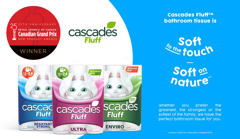 Cascades Fluff: Canadian Grand Prix New Product Awards recipient - Cascades