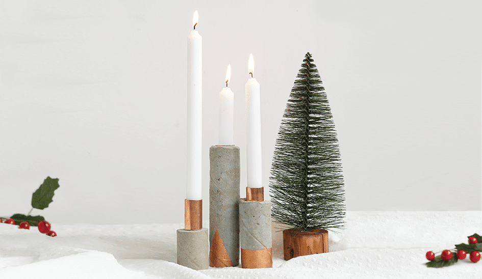 DIY: Fabriquer des bougeoirs en béton - Cascades Fluff & Tuff